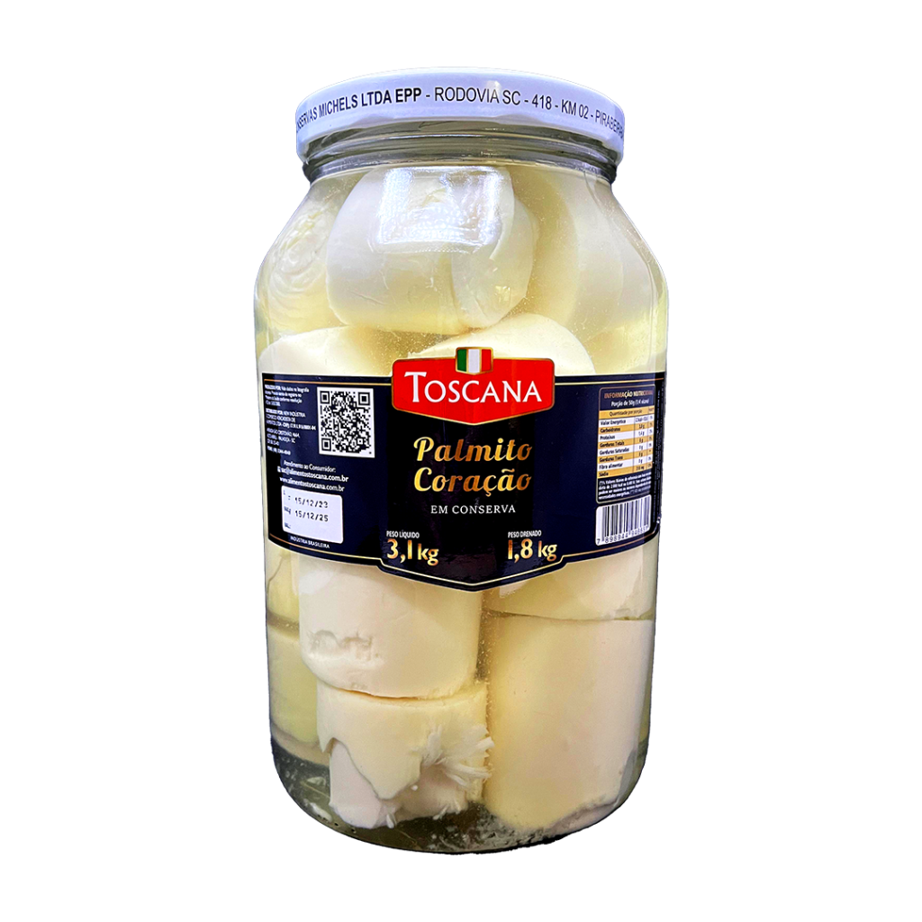 Palmito Coração 1,8 Kg – Alimentos Toscana