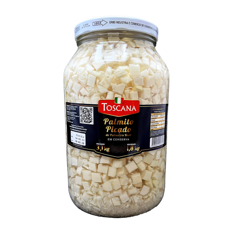 Palmito Picado 1,8 Kg – Alimentos Toscana